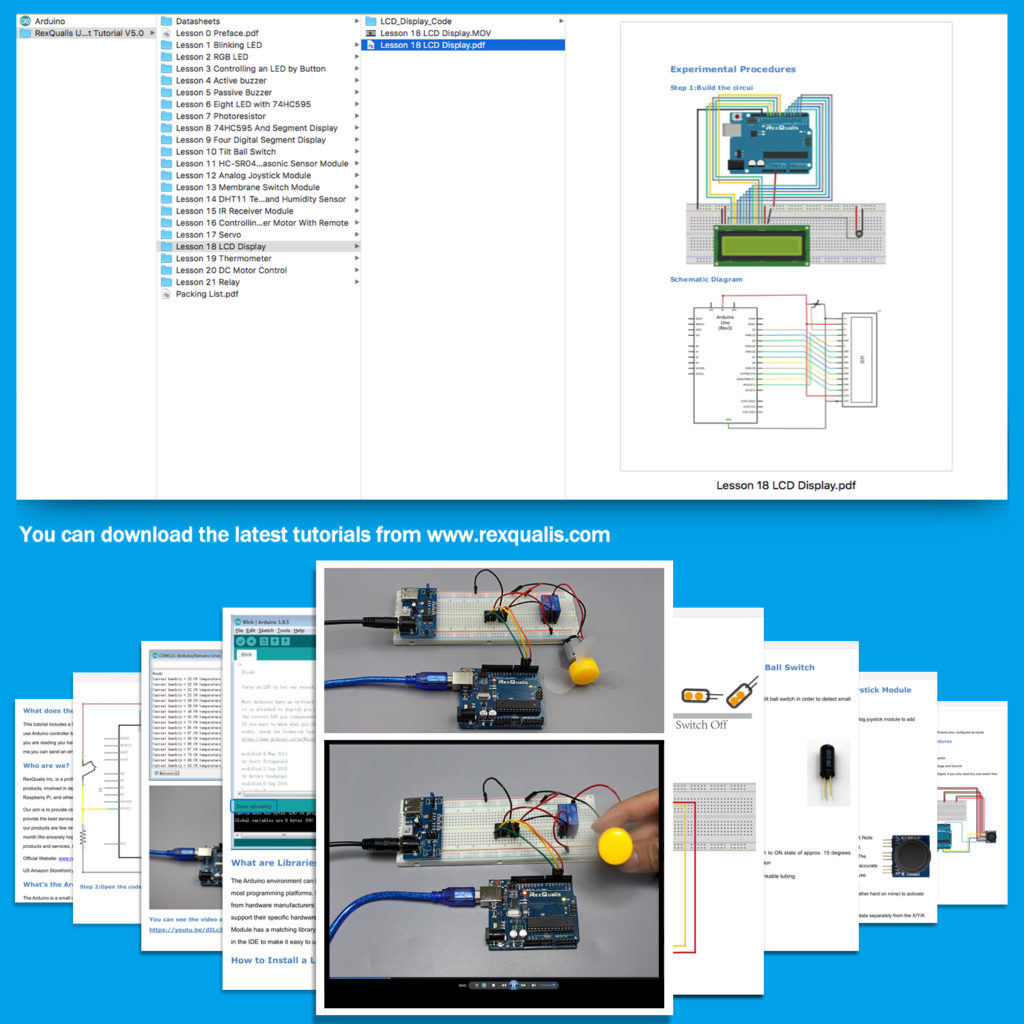 Rexqualis Super Starter Kit Based On Arduino Uno R3 With Tutorial And Controller Board