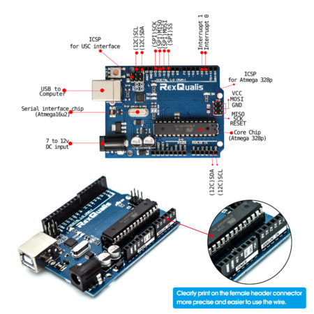 REXQualis Super Starter Kit based on Arduino UNO R3 with Tutorial and ...